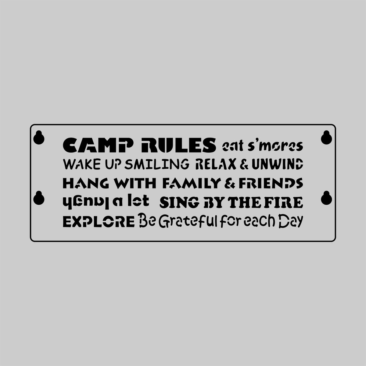 Camp Rules - BIG GUY – MYFIRESIDE